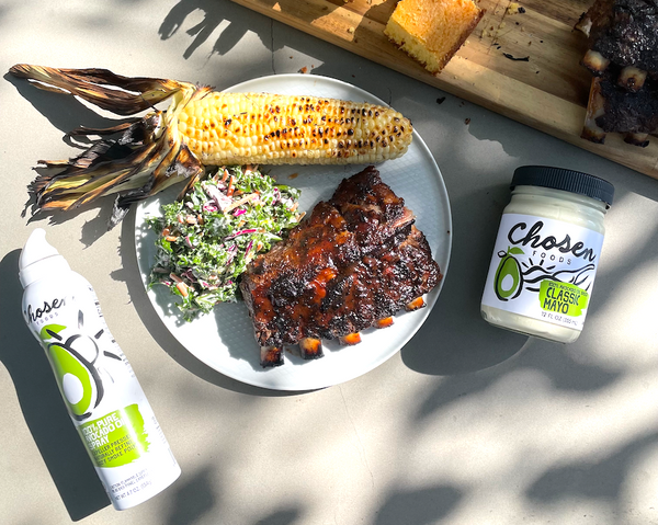 Mayo Rubbed Grilled BBQ Ribs Recipe | Chosen Foods